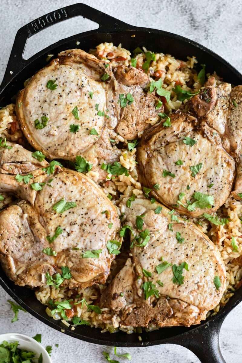 Pork Chops and Rice Skillet - eatpork.org